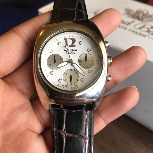 Accessories | Magna Mens Watch Leather Strap | Poshmark